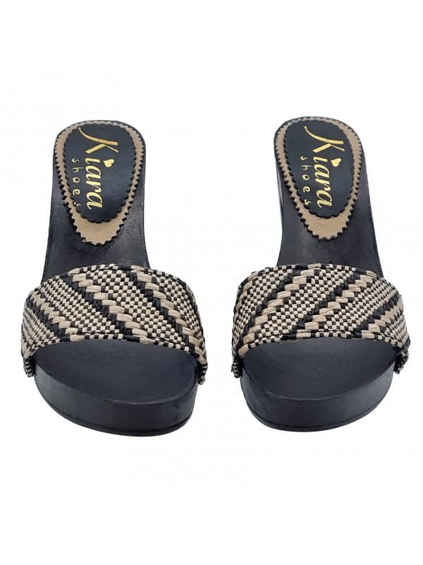 Spring-Summer 2023 Clogs - Black | Comfortable Clogs in Woven Tweed ...